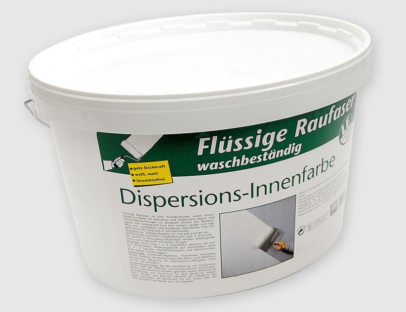 Flüssige Raufaser 10 Liter - waschbeständig & gut deckend